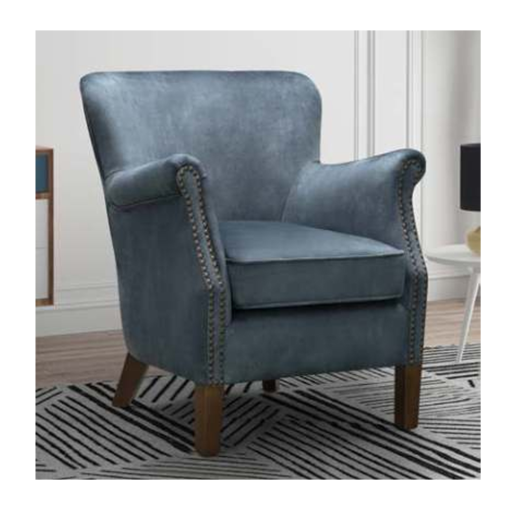 Harlow Vintage Armchair Steel Blue | Davitts Furniture | Quality Furniture