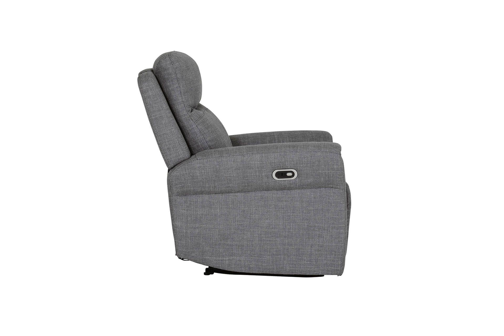 Russo 1 Seater Electric Recliner in Charcoal | Davitts Furniture